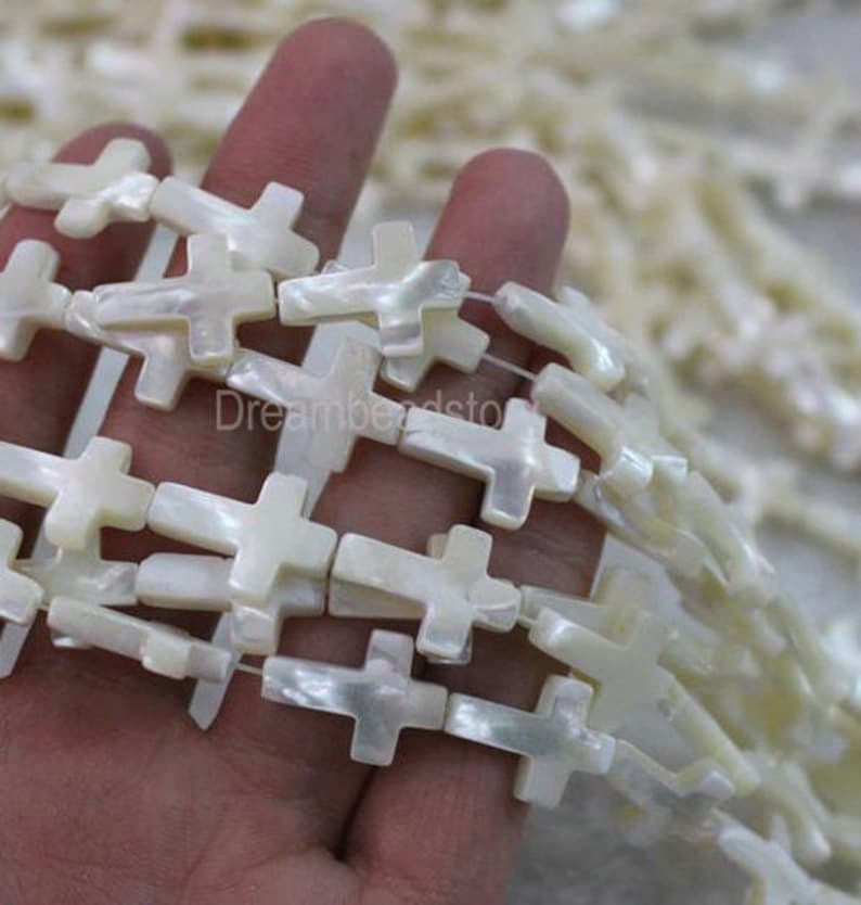 Loose Natural White Shell Cross Beads Full Strand 1318mm | Etsy