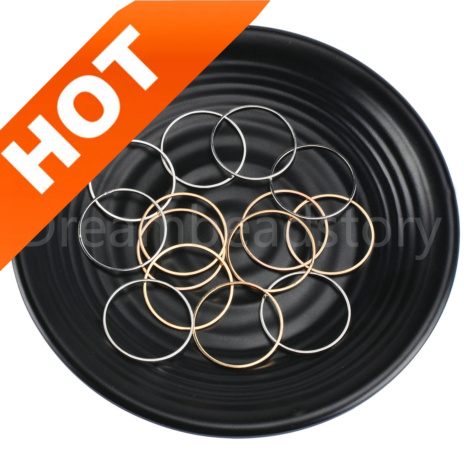 20-500 Pcs Round Circle Ring for Earrings Making 20mm 25mm 30mm 35mm ...