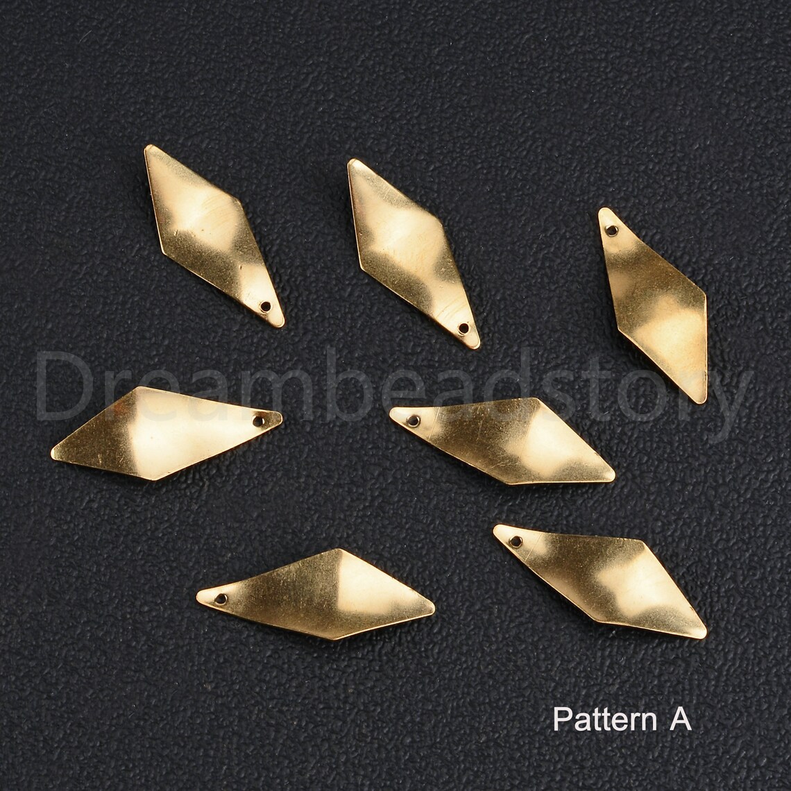 20-500 Pcs Raw Brass Waved Squiggle Rhombus/ Half Circle/ Circle ...