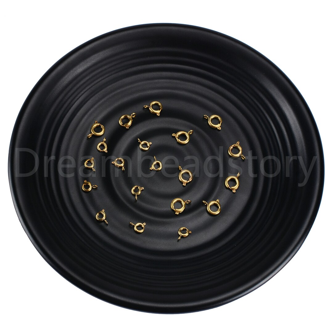 20-500 Pcs Brass Round Spring Clasp/ 5mm 6mm 7mm Ring Clasps/ Round ...