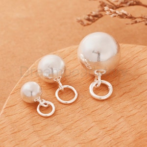 2-20 Pcs 925 Sterling Silver Ball Charms/ High Polished Round - Etsy