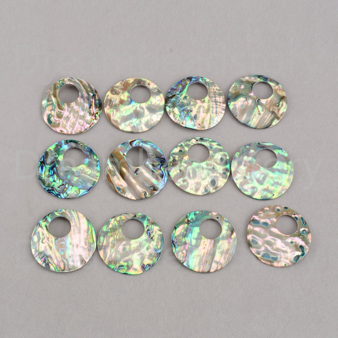 1-50 Pcs Natural Abalone Shell Square/ Round Disc Geometric | Etsy