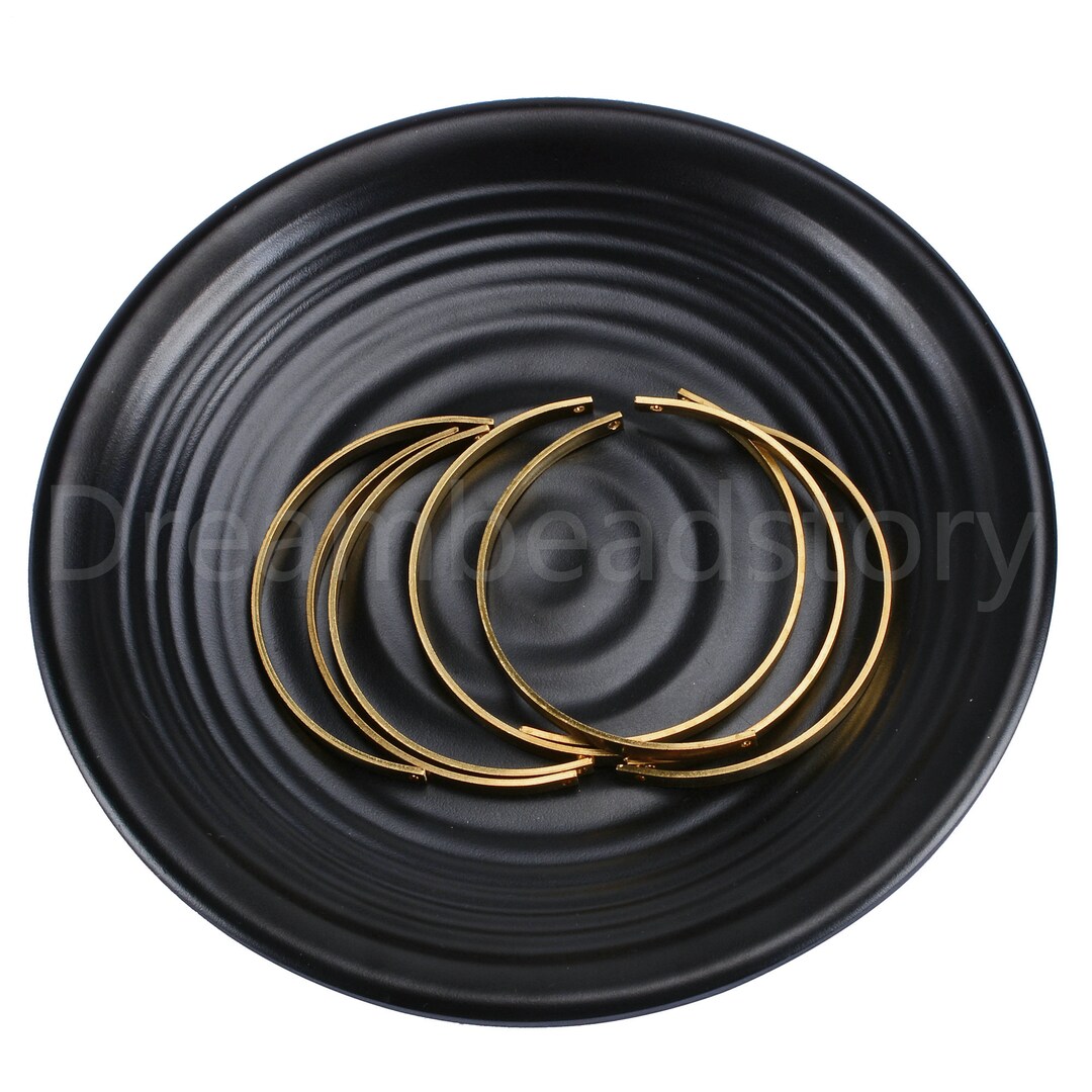 10-200 Pcs Extra Large Size 58mm Raw Brass Curved Half Circle - Etsy