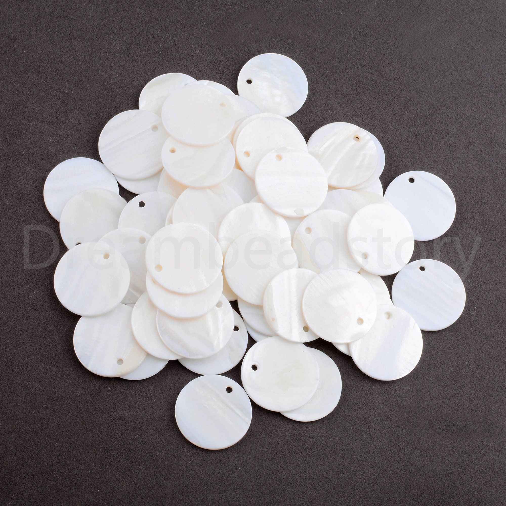 20-500 Pcs Natural Australia White Shell Round Circle Flat - Etsy