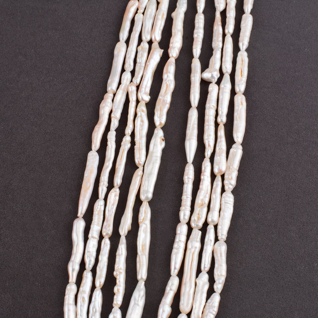 Long Stick Pearl Beads Natural Fresh Water Pearl Spike Beads for ...