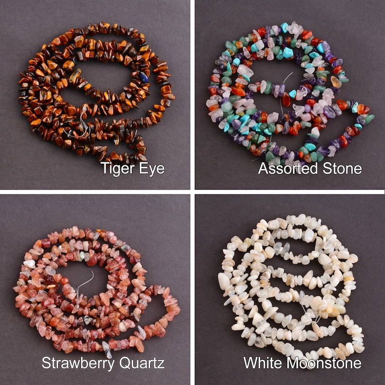 Gemstone Chips Beads 80cm Long Strand Natural Stone Irregular Chip ...