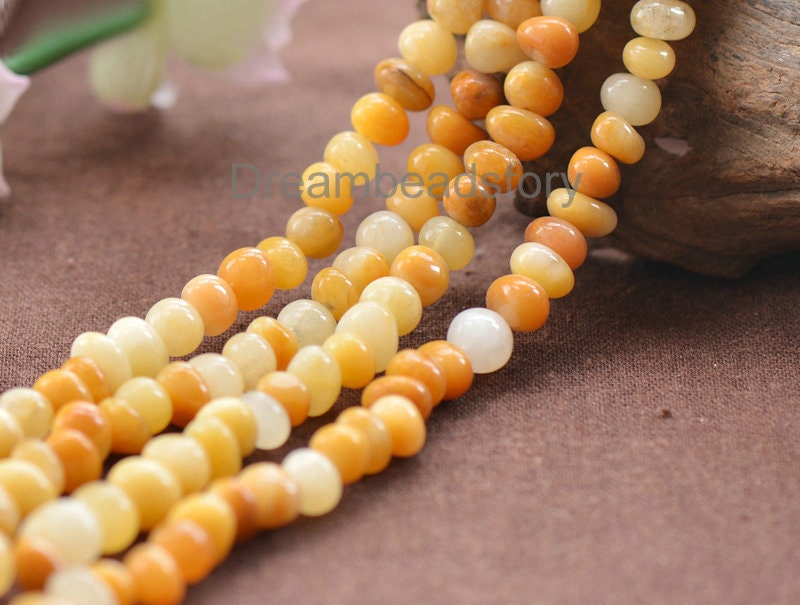 Natural Yellow Jade Freedom Pebble Beads Full Strand 810mm | Etsy