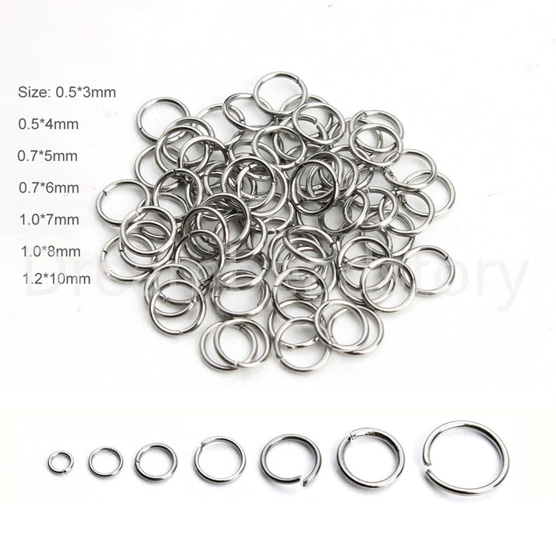 200-1000 Pcs Stainless Steel Open Jump Rings/ 18 19 22 24 - Etsy