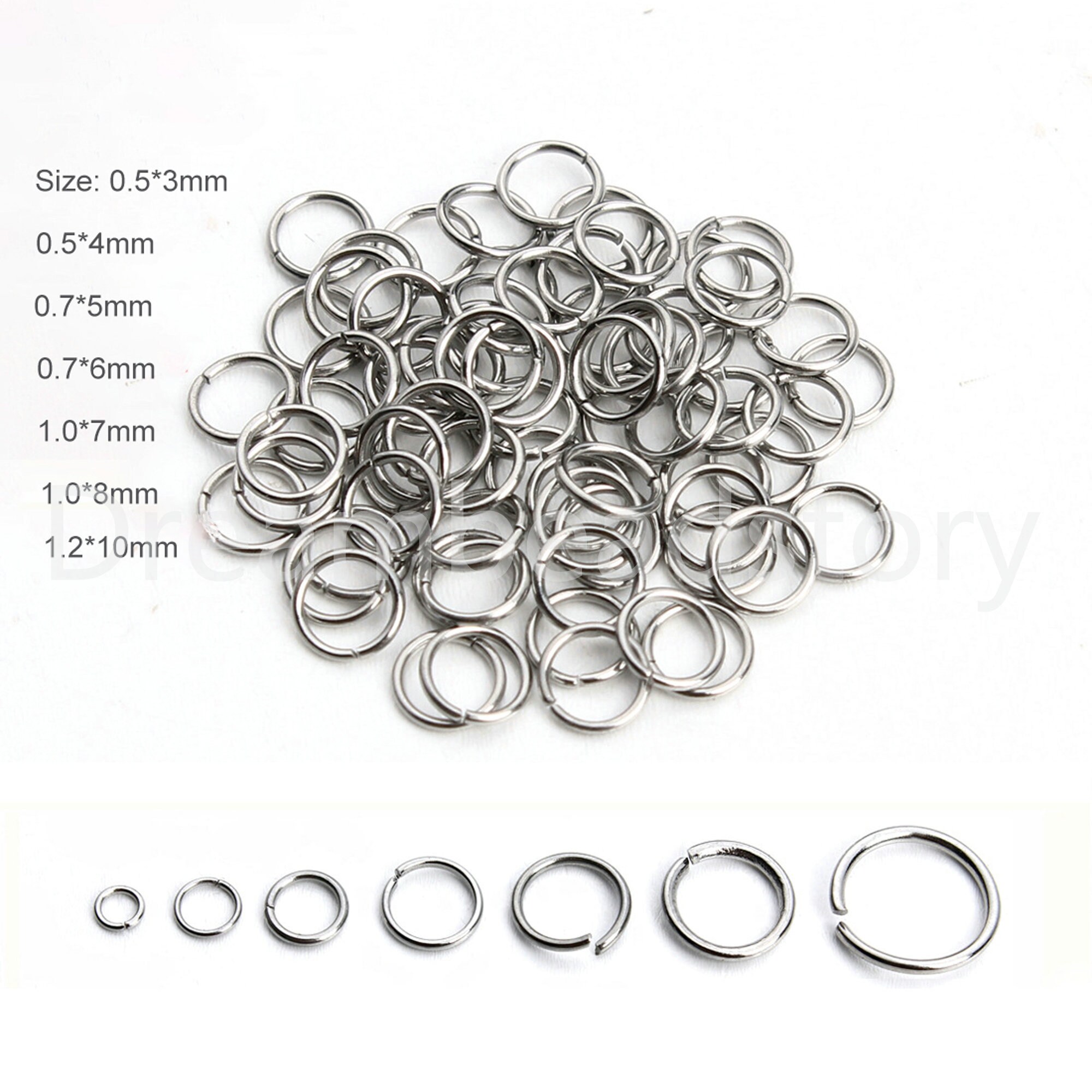 200-1000 Pcs Stainless Steel Open Jump Rings/ 18 19 22 24 | Etsy