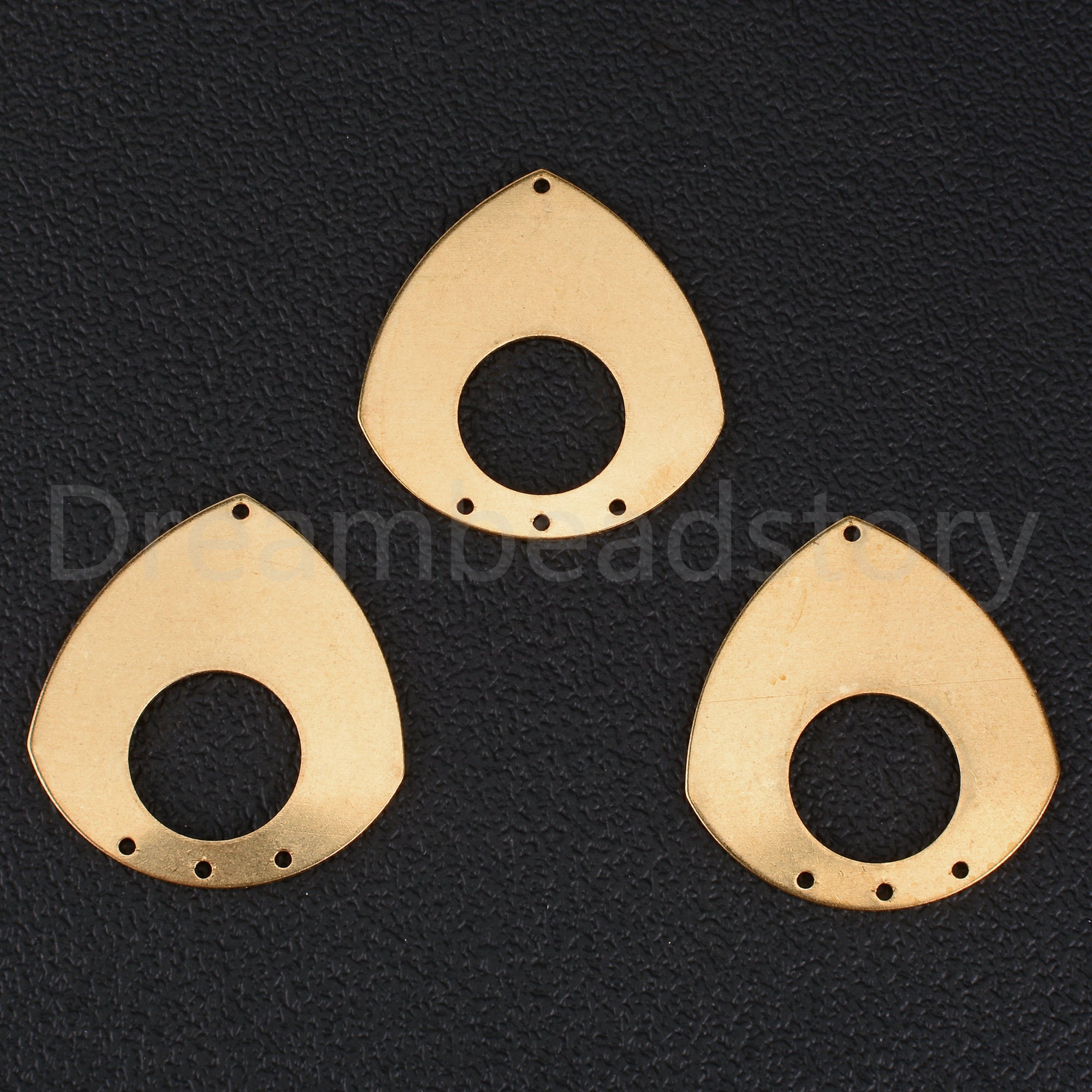 10-1000 Pcs Brass Teardrop Connector/ Drop Shape Multi Holes - Etsy