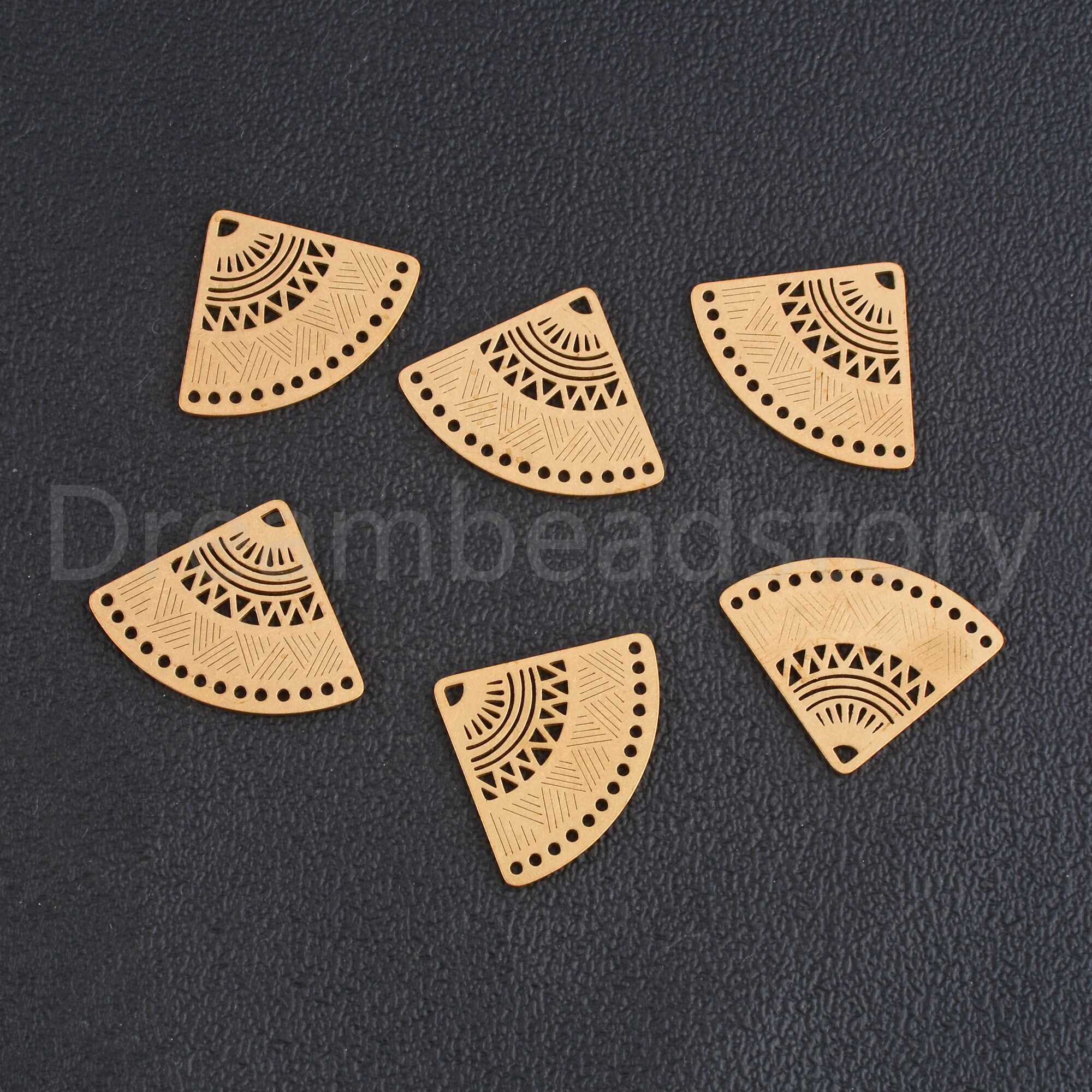 4-200 Pcs Multi Holes Connector Fan Shape Brass Dangle Finding - Etsy
