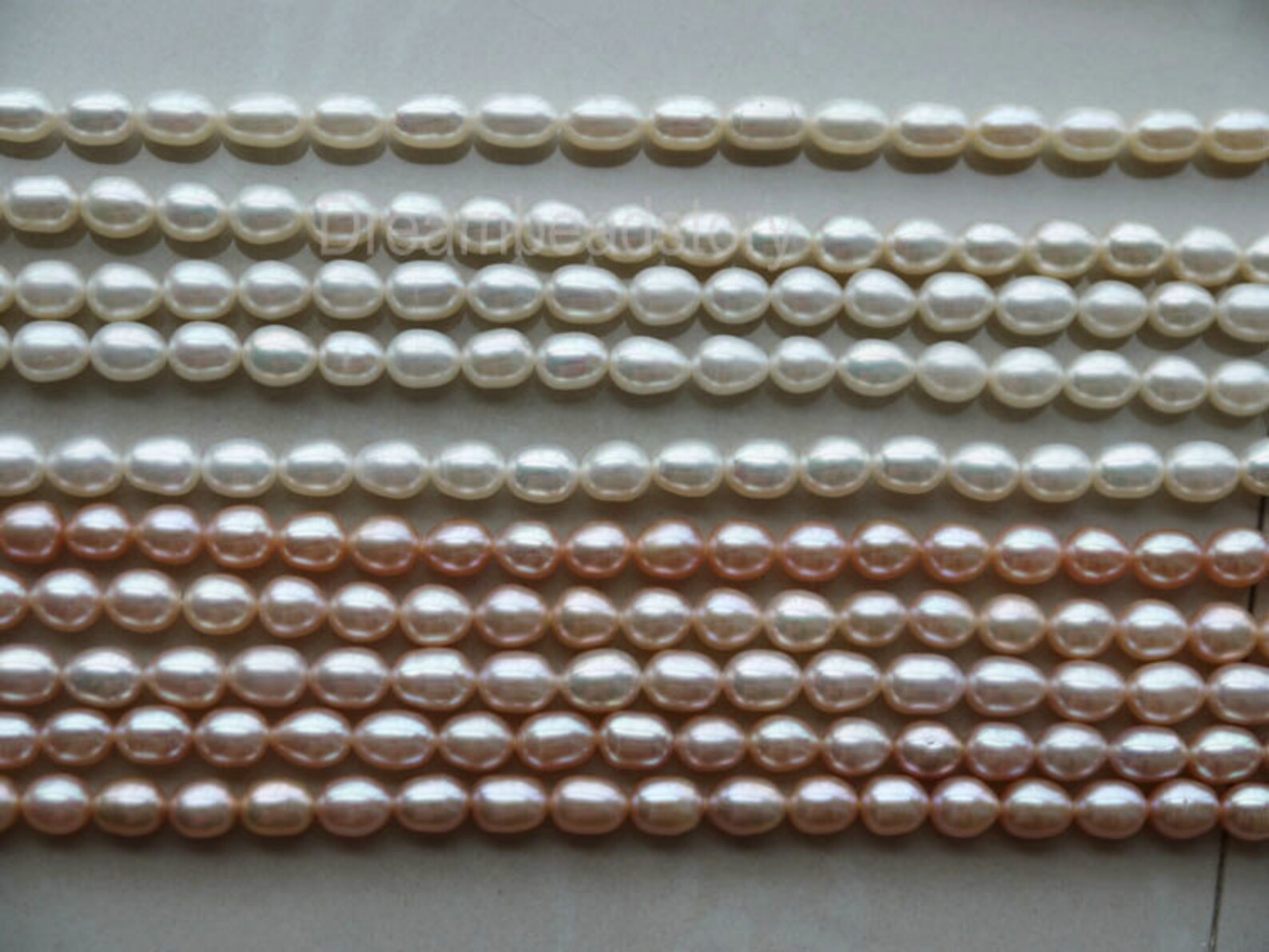Loose Pearl Beads, Pearl String, Pearl Strand, Rice Pearls, 4-5mm 5-6mm ...
