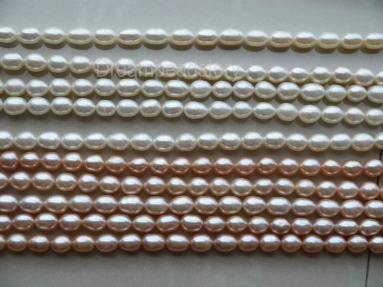 Loose Pearl Beads Pearl String Pearl Strand Rice Pearls - Etsy
