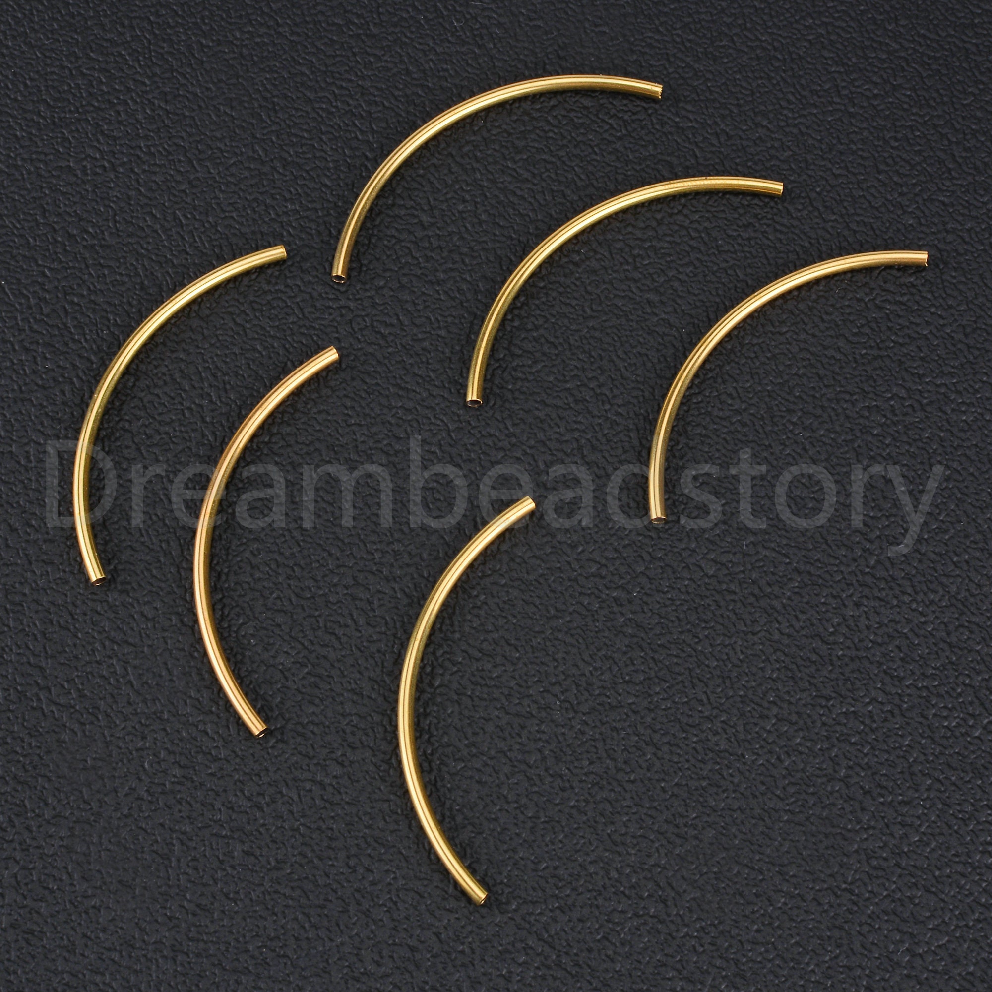 20-1000 Pcs Brass Curved Tubes/ Long Round Tube Bar Charm - Etsy