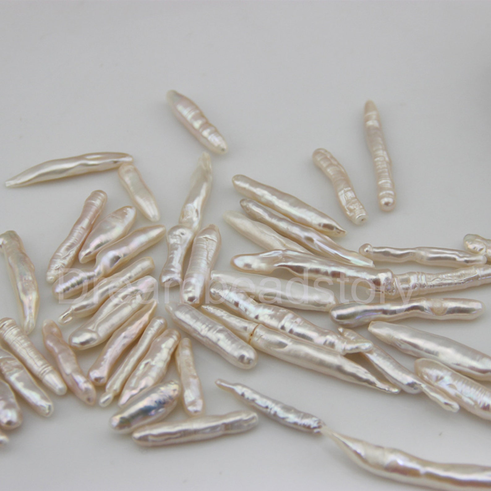 Stick Pearl Beads for Jewelry Making Natural White Freshwater - Etsy