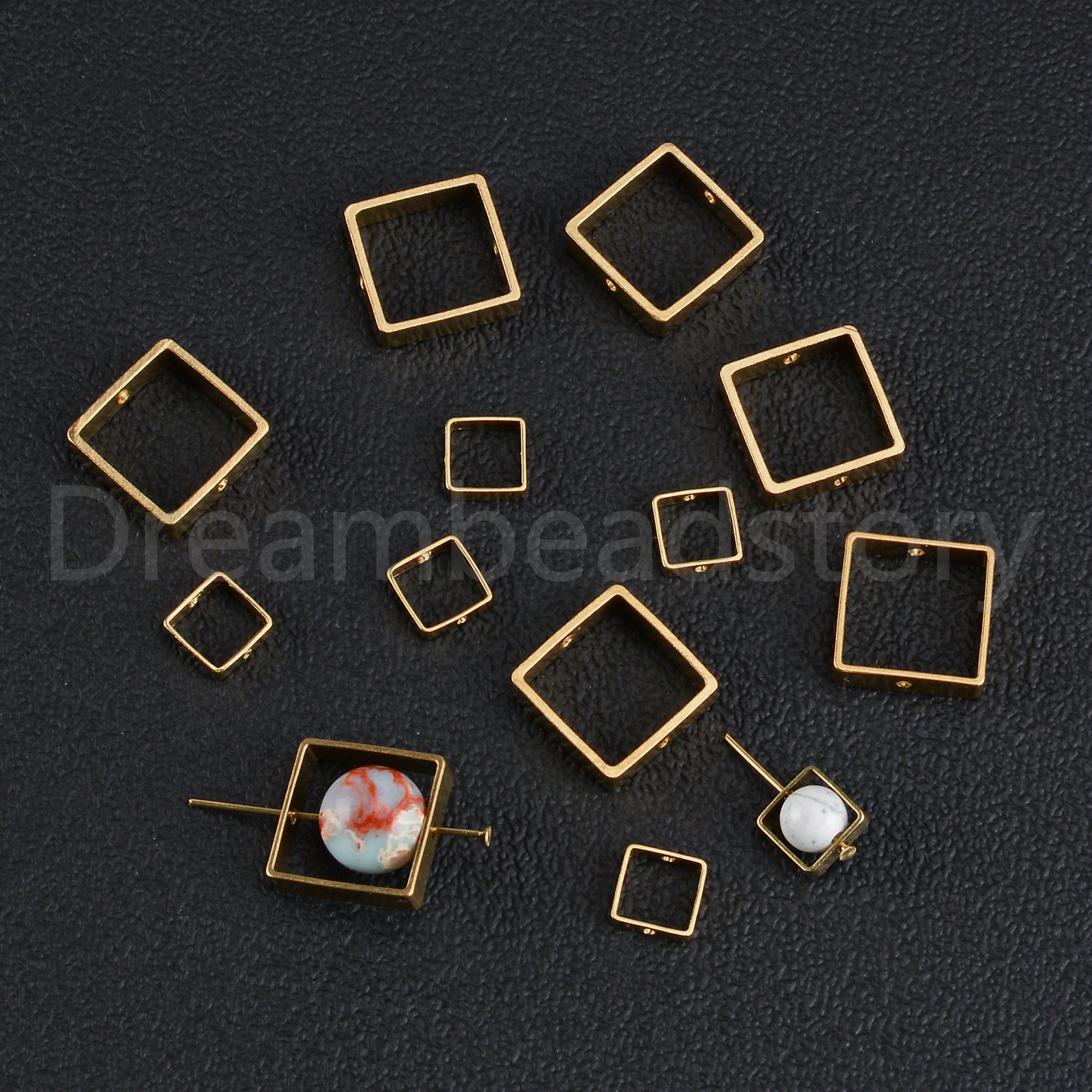 20-200 Pcs Raw Brass Triangle / Square Charms for Jewelry | Etsy