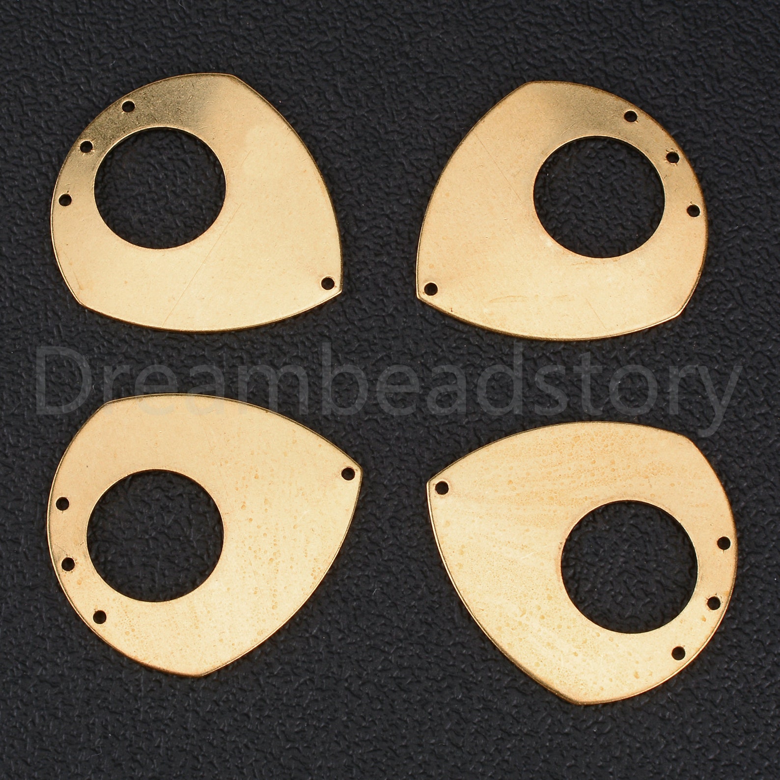 10-1000 Pcs Brass Teardrop Connector/ Drop Shape Multi Holes | Etsy