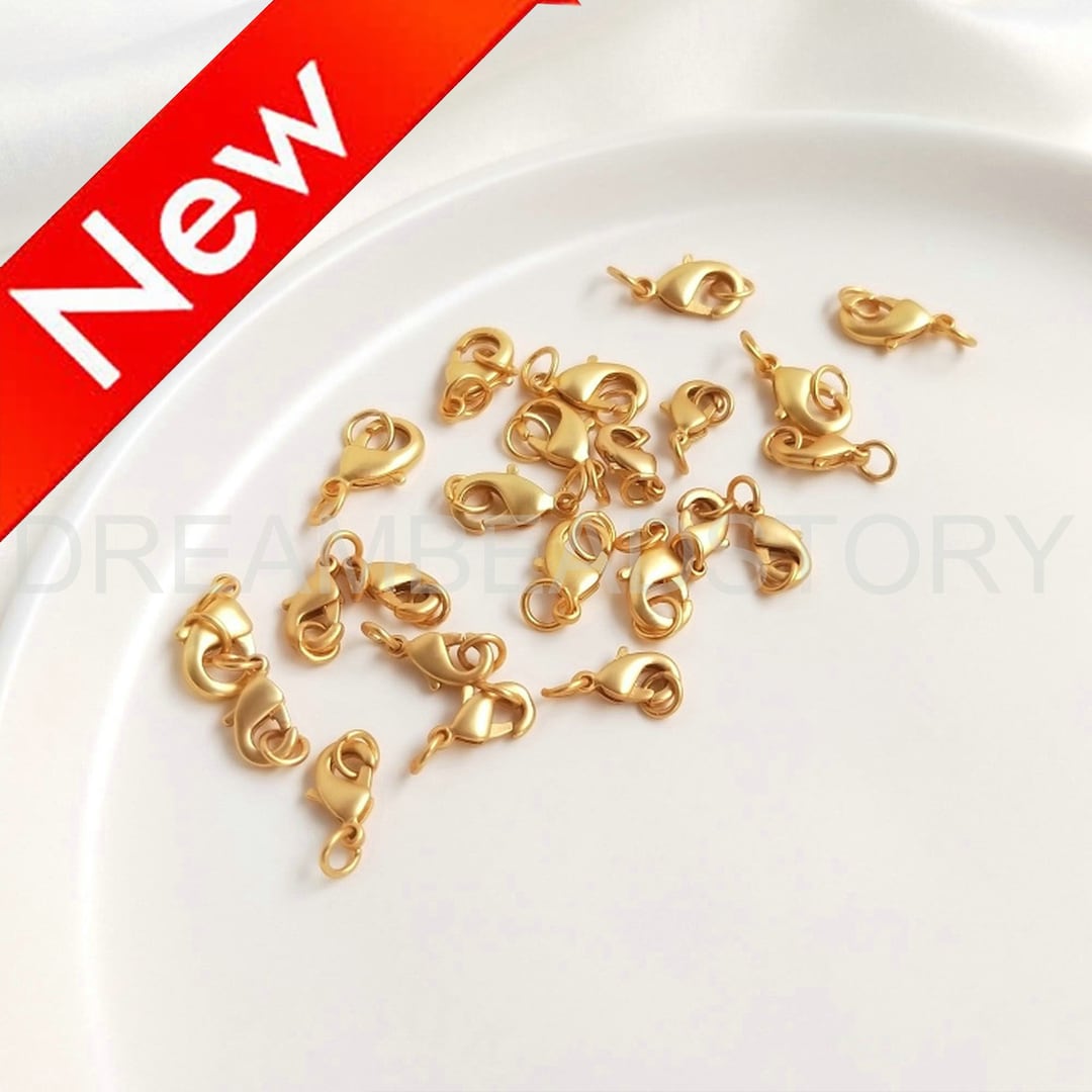 Gold Lobster Clasp for Jewelry Making - 18K Gold Plated Over Brass Claw ...