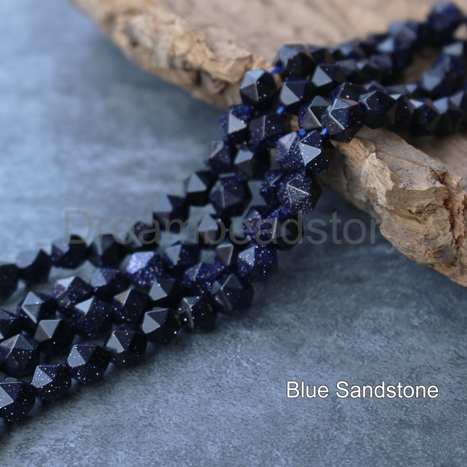 Diamond Cut Stone Beads Faceted Nugget Geometric Cut Picture Jasper ...