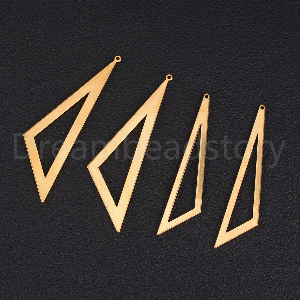 10-200 Pcs Extra Large Long Triangle Charm Pendant for Craft Making ...