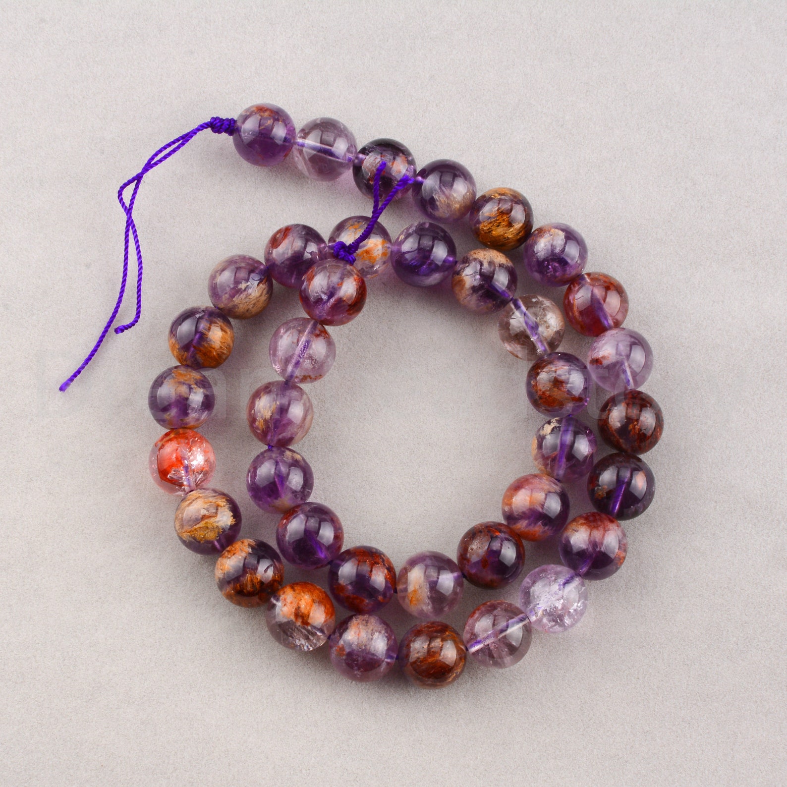 Natural Purple Ghost Phantom Quartz Crystal Healing Beads for - Etsy