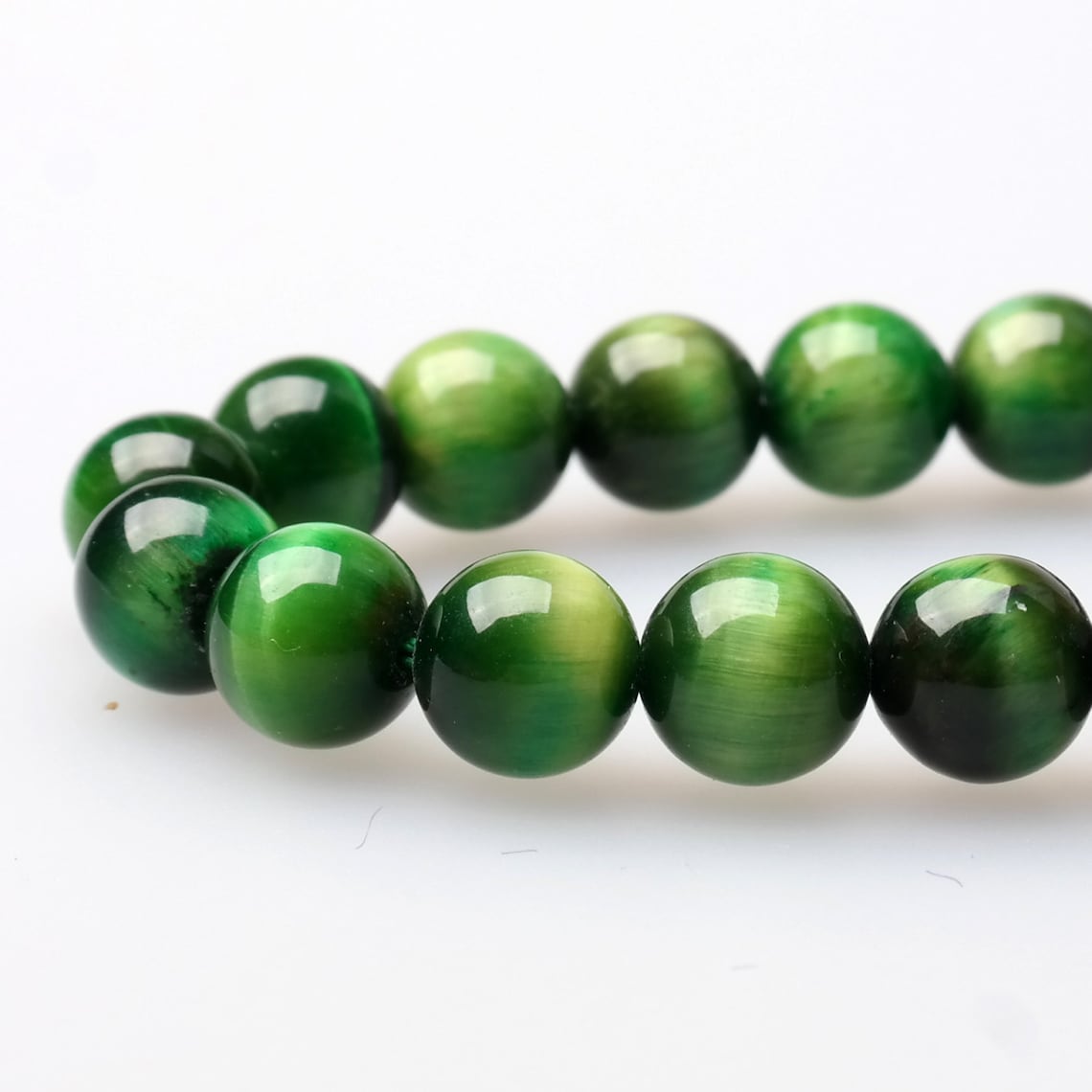 Natural Green Tiger Eye Stone Beads, Round 4 6 8 10 12 14mm Semi ...