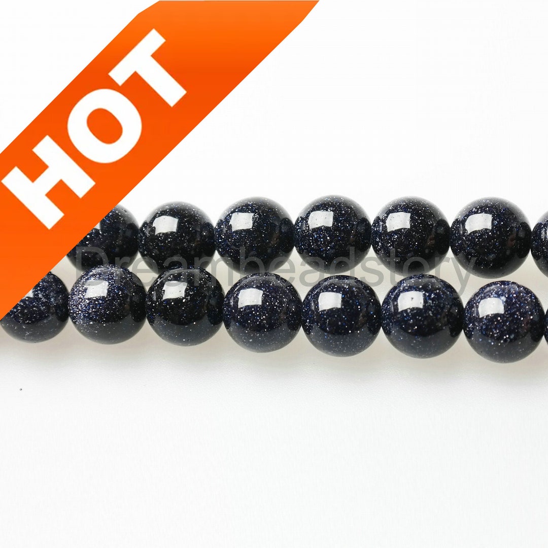 Blue Sandstone Beads Round 4mm 6mm 8mm 10mm 12mm 14mm 16mm Smooth ...