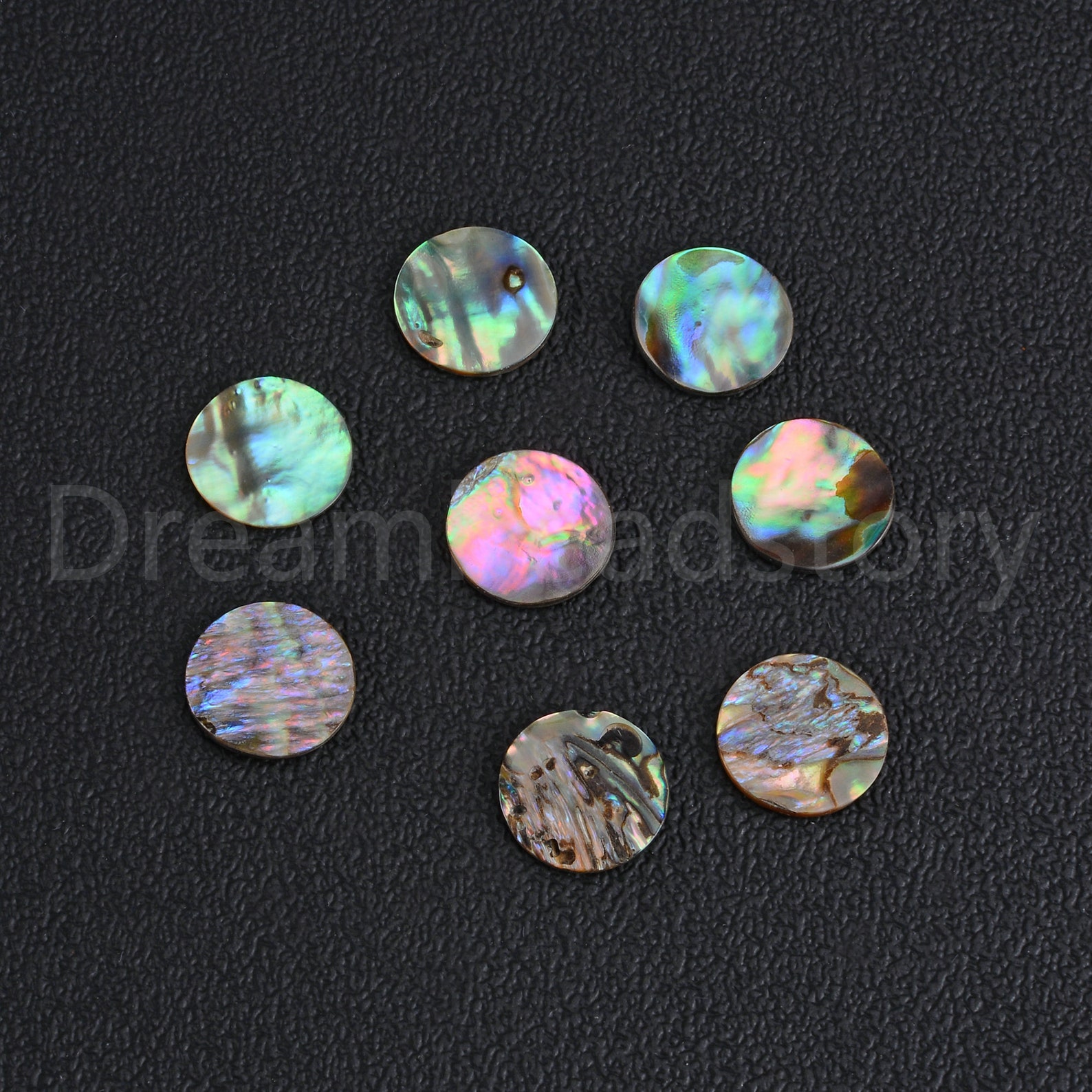 6-50 Pcs Natural Abalone Shell Disc Pendant Beads for Earrings Necklace ...