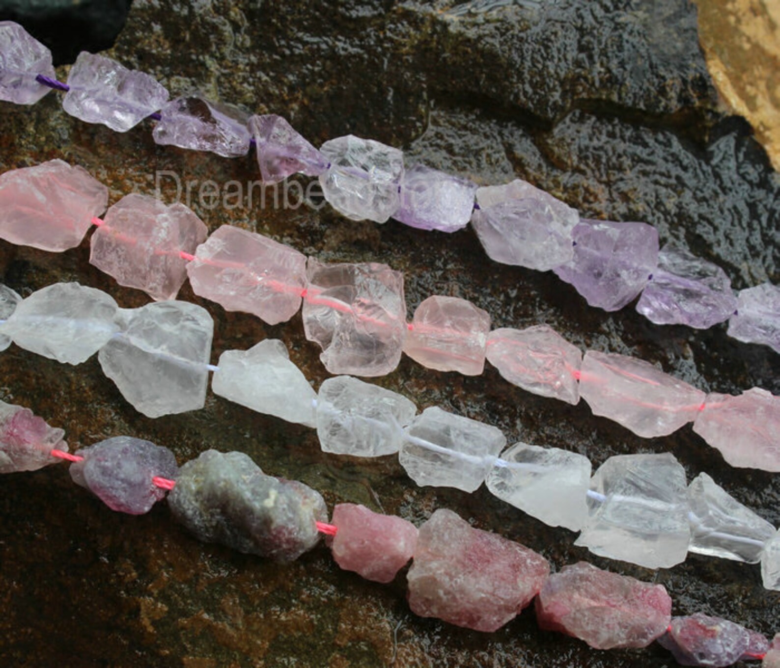 Natural Raw Gemstone and Crystal Beads Irregular Rough - Etsy