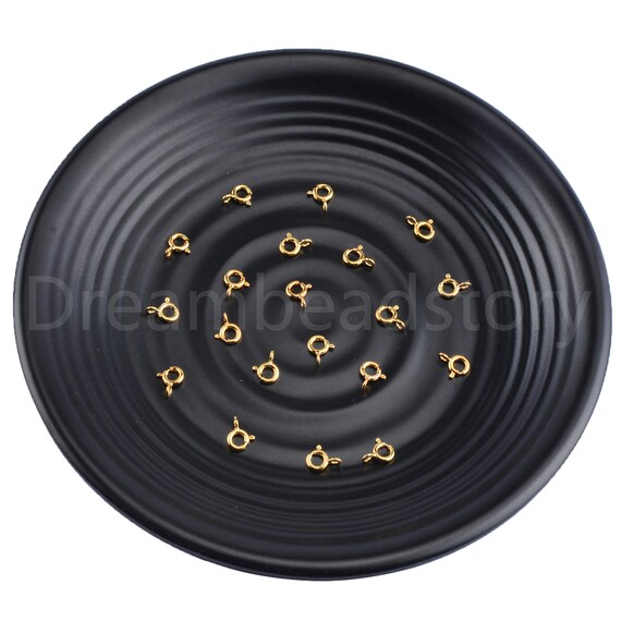 2-100 Pcs 925 Sterling Silver/ Gold Plated Spring Clasp/ Round - Etsy