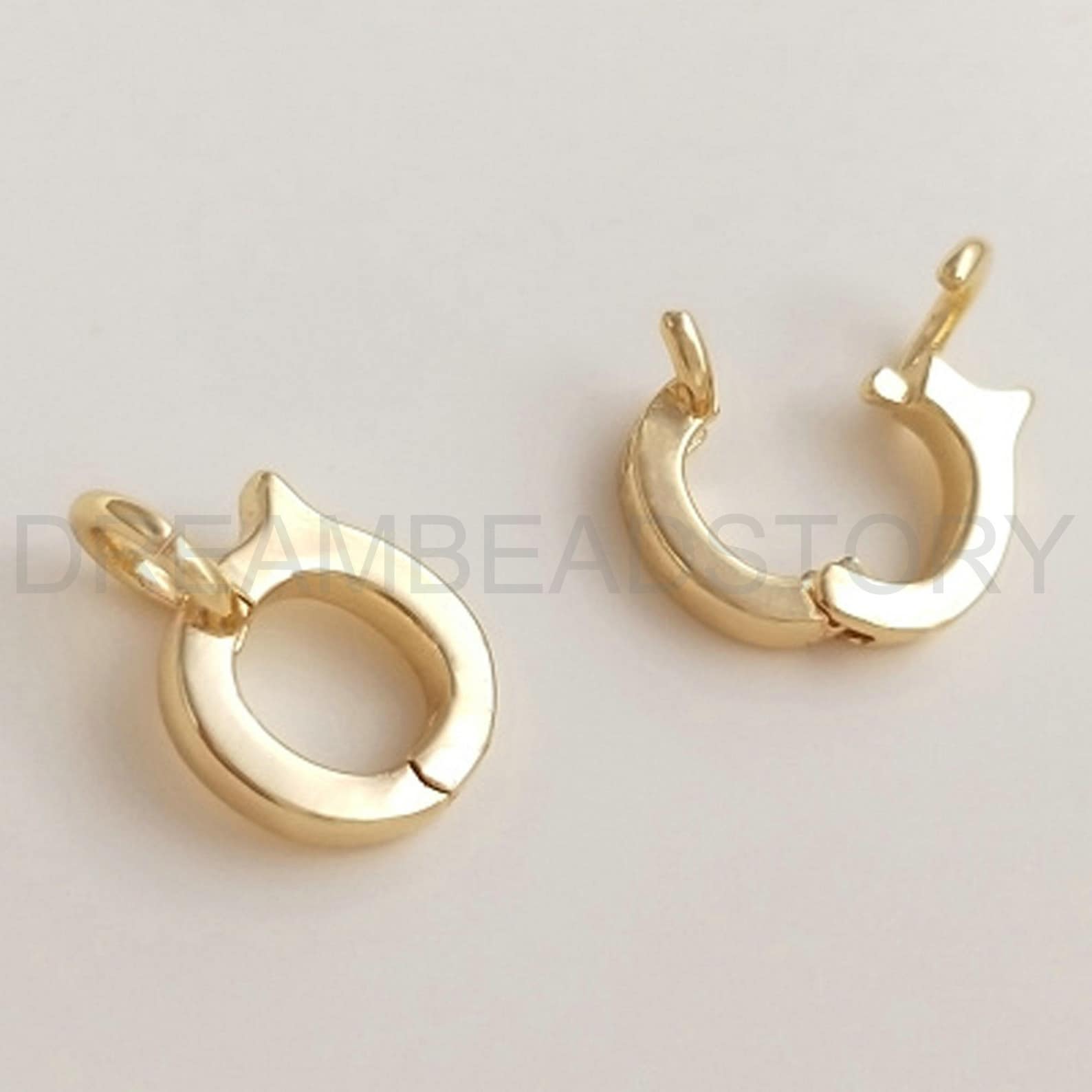 2-100 Pcs 14K Gold Plated Pendant Pinch Bail Clasp Lots Supply Small ...