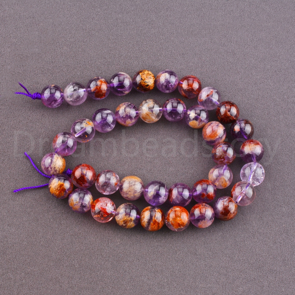 Natural Purple Ghost Phantom Quartz Crystal Healing Beads for - Etsy