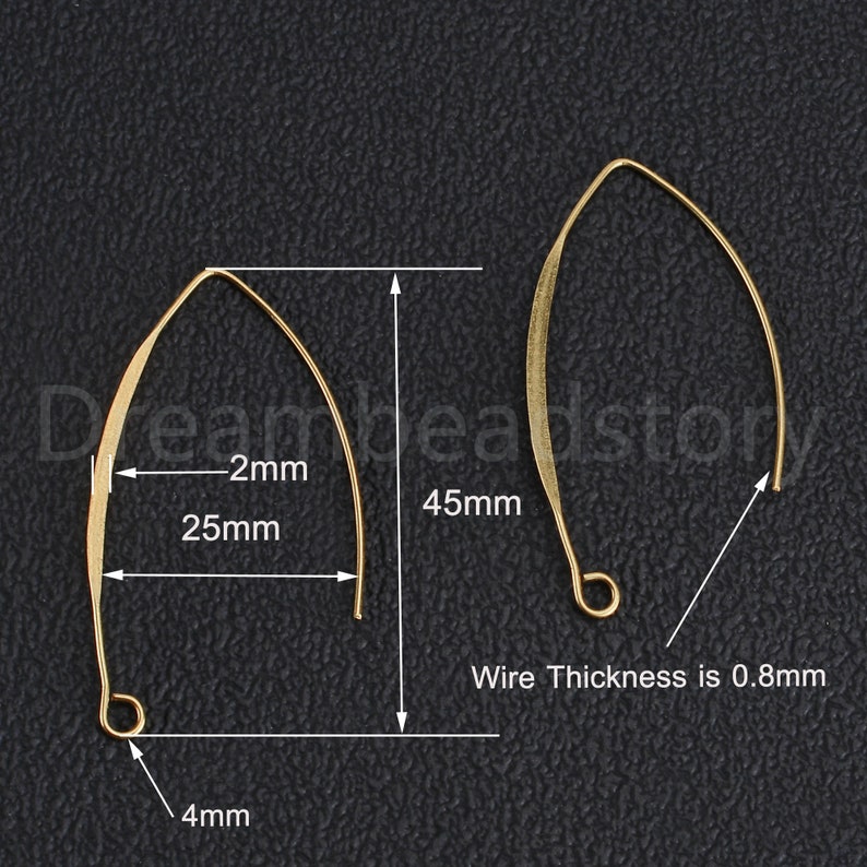 20-1000 Pcs Raw Brass Large Size 50mm French Hook Component - Etsy