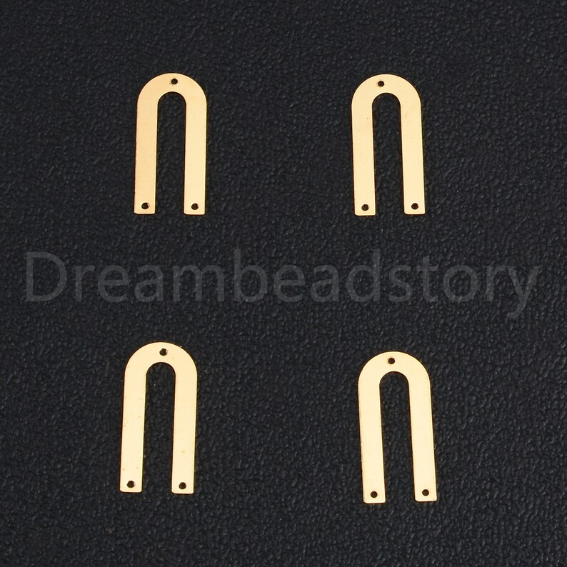 10-500 Pcs Raw Brass U Shape Charms/ U Shaped/ Letter U | Etsy