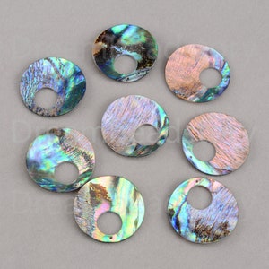 1-50 Pcs Natural Abalone Shell Square/ Round Disc Geometric - Etsy