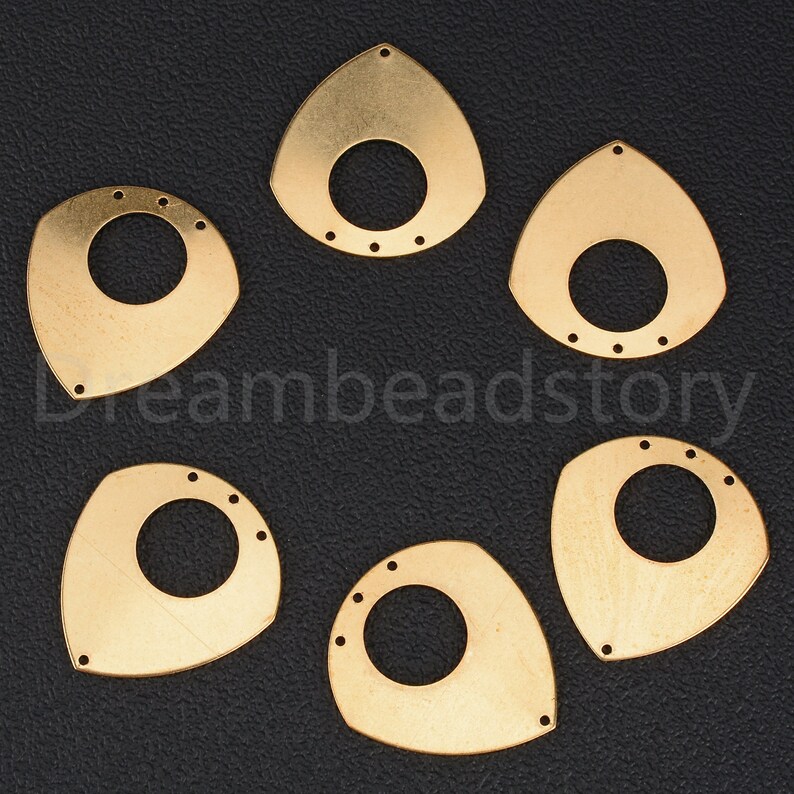 10-1000 Pcs Brass Teardrop Connector/ Drop Shape Multi Holes | Etsy