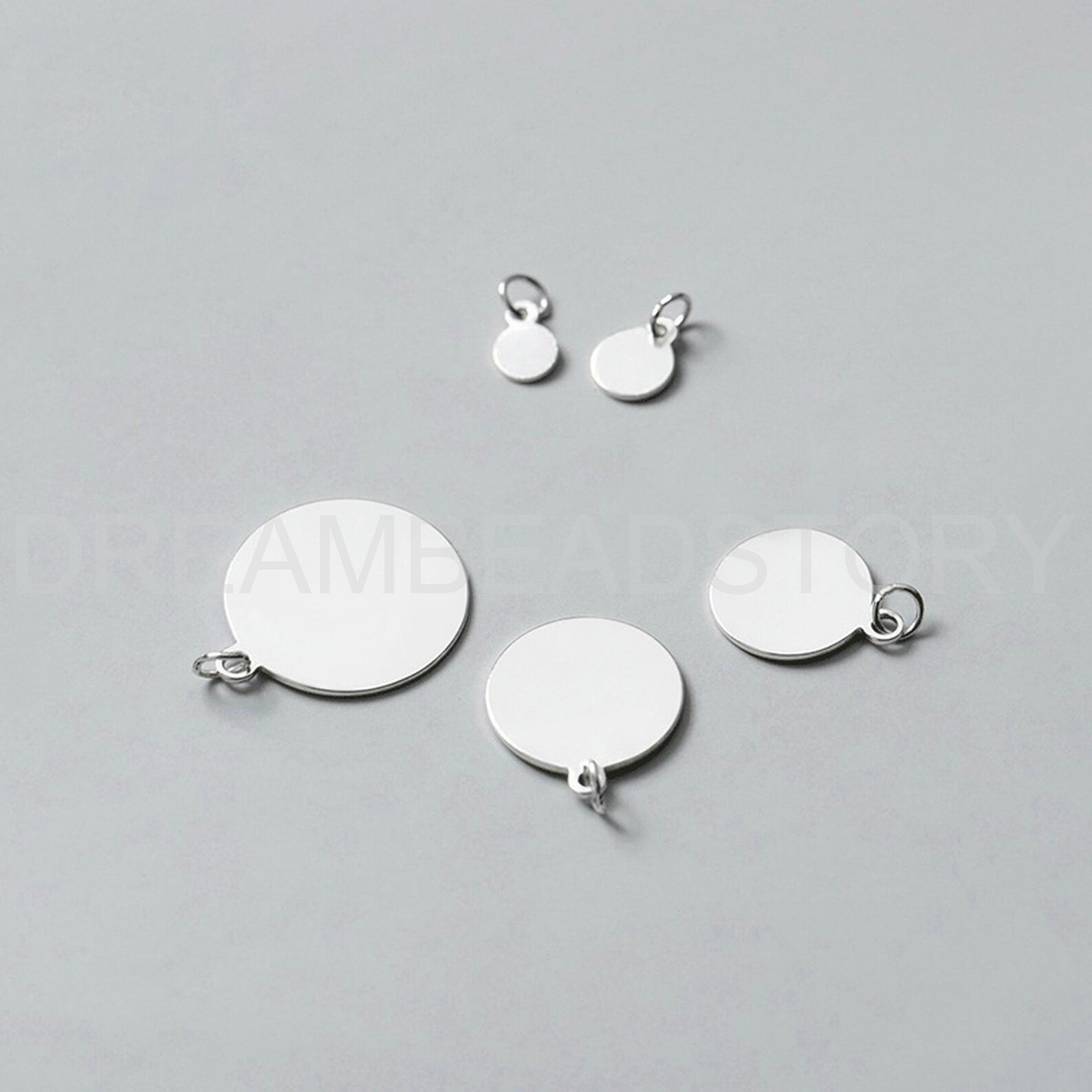 Blank Stamping Tag Supplies - 925 Sterling Silver Circle Disc Charms ...
