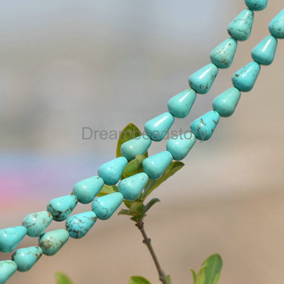 Dyed Green Turquoise Tear Drop Beads Full Strand 812mm Water - Etsy