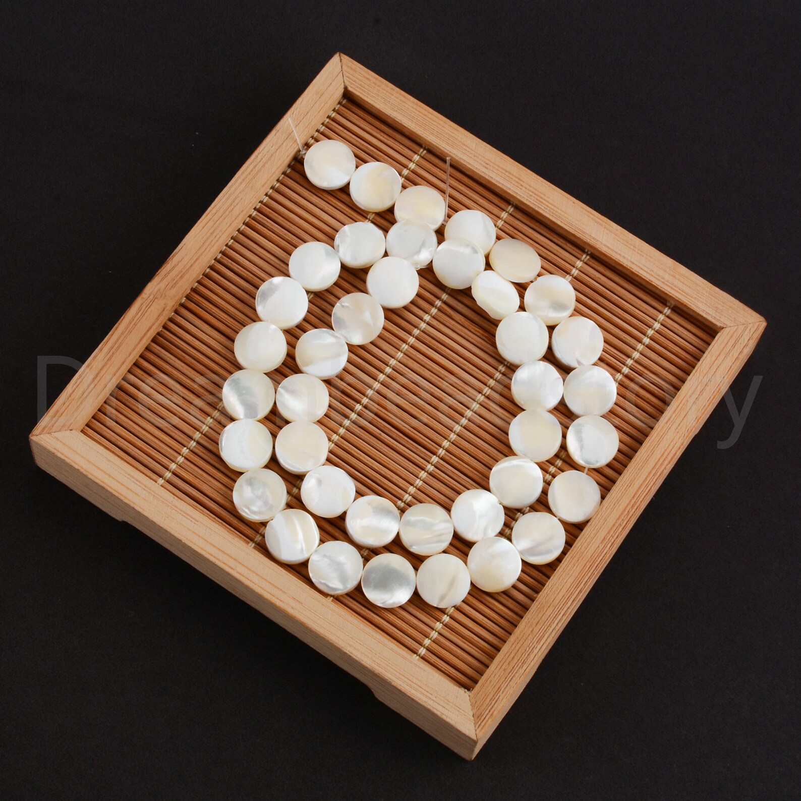 Natural White Pearl Shell Coin Beads Mother of Pearl Flat - Etsy