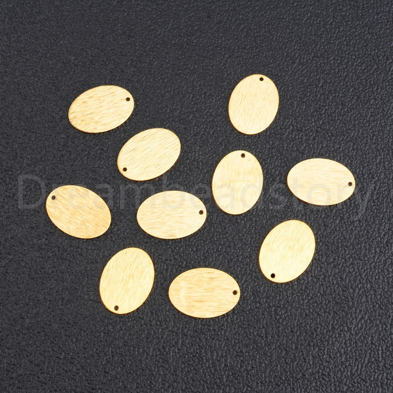 10-500 Pcs Brass Blank Stamping Tag Pendant/ Brushed Oval - Etsy