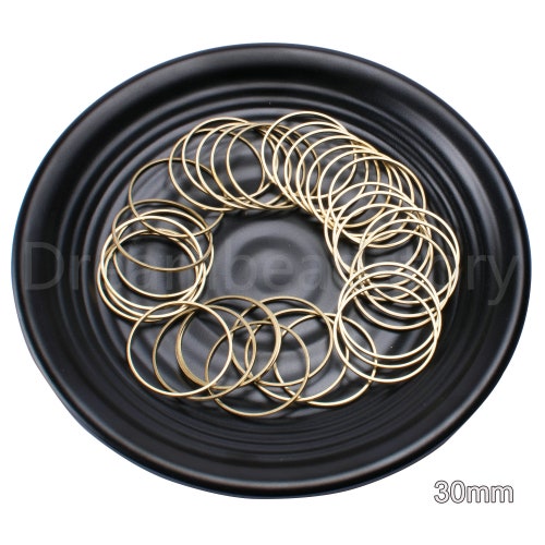 100-500 Pcs Raw Brass Simple Circles Round Hoops Rings Link - Etsy