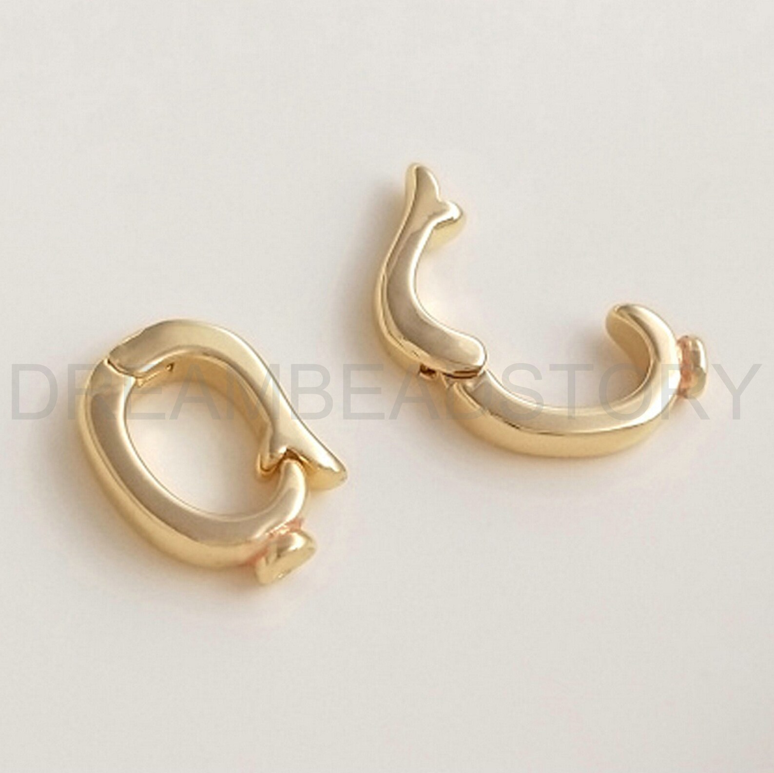 2-100 Pcs 14K Gold Plated Pendant Pinch Bail Clasp Lots Supply Small ...