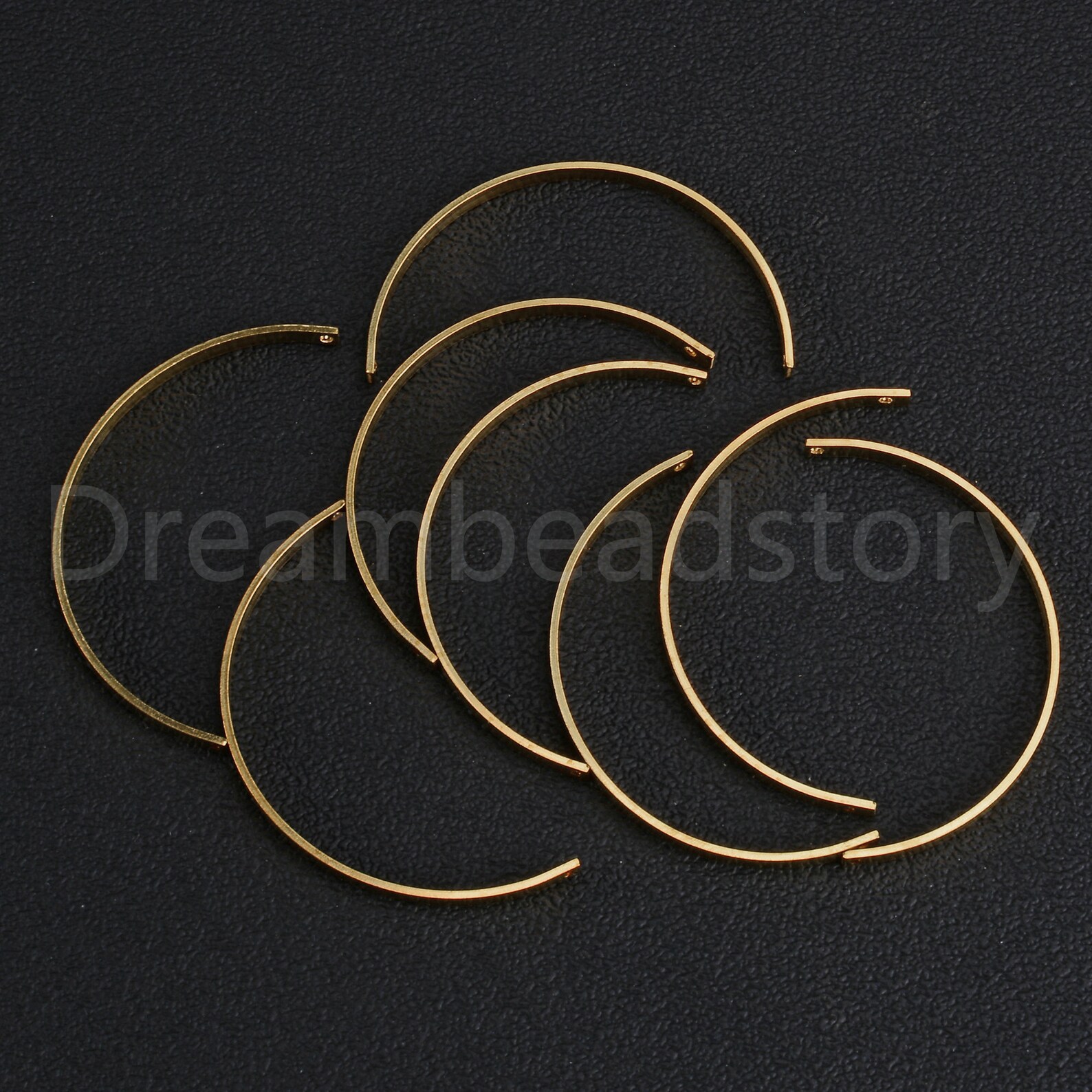 10-200 Pcs Extra Large Size 58mm Raw Brass Curved Half Circle - Etsy