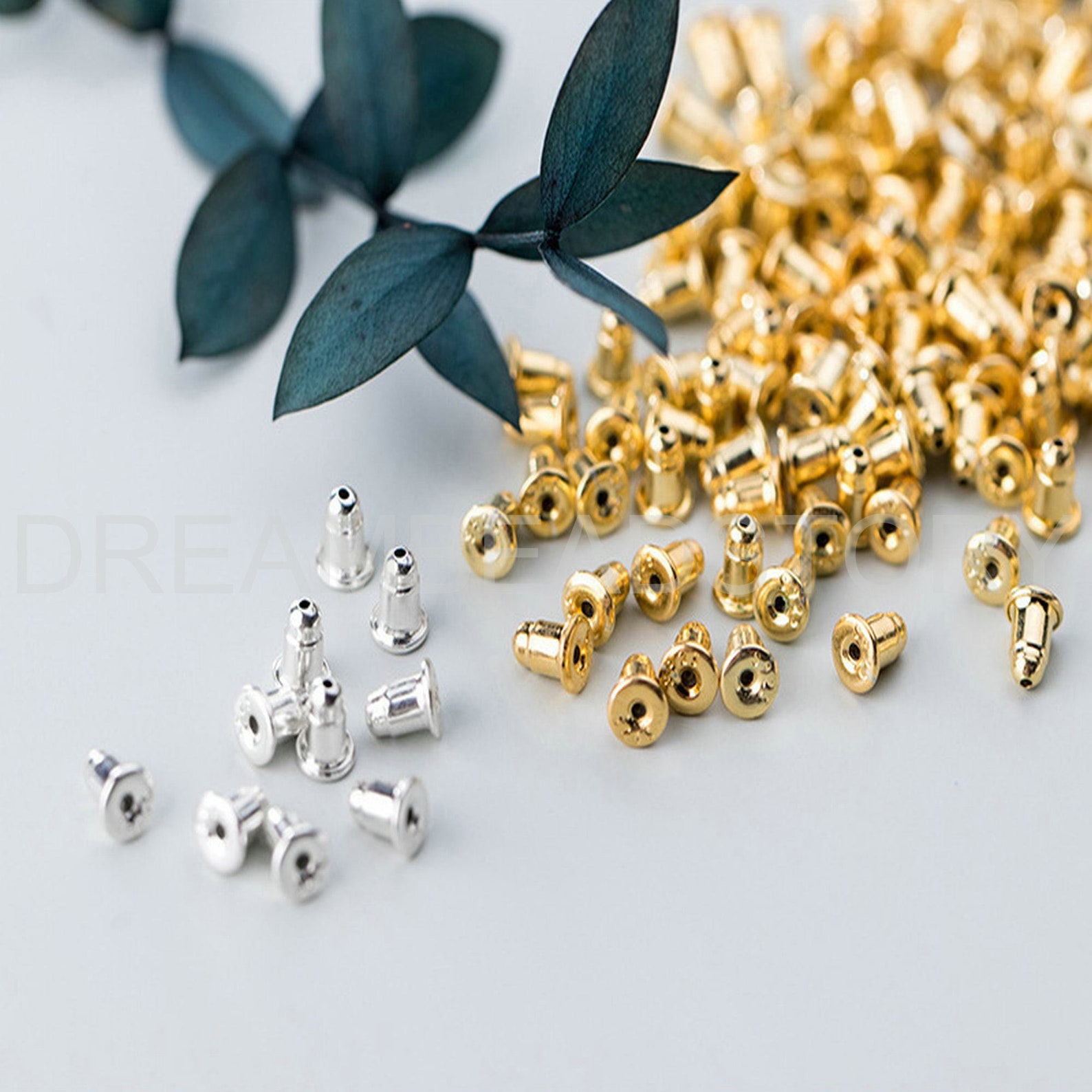 Bullet Ear Stopper - Gold/ White Gold/ Rose Gold Plated 925 Sterling ...