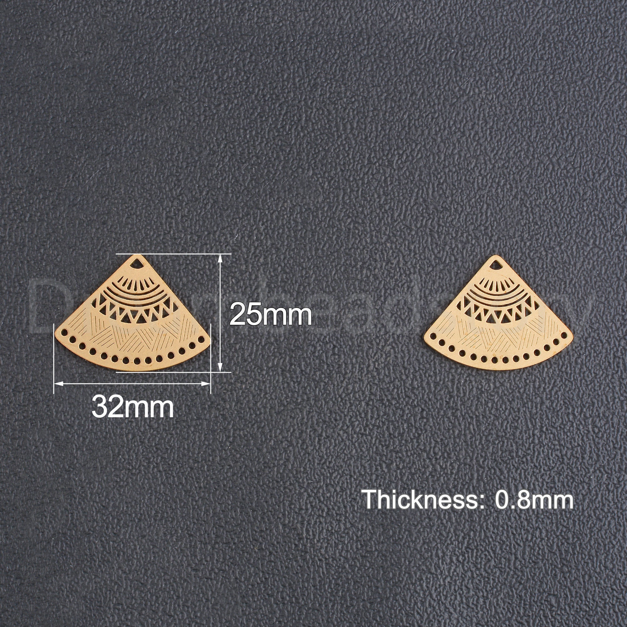 4-200 Pcs Multi Holes Connector Fan Shape Brass Dangle Finding - Etsy