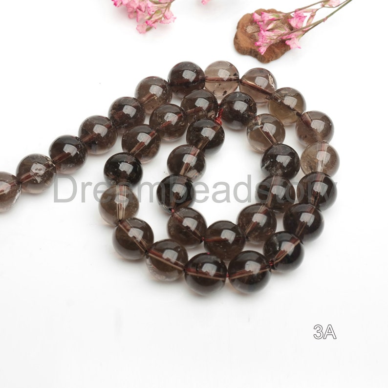 Smoky Quartz Beads Natural 4mm 6mm 8mm 10mm 12mm Smooth/ | Etsy