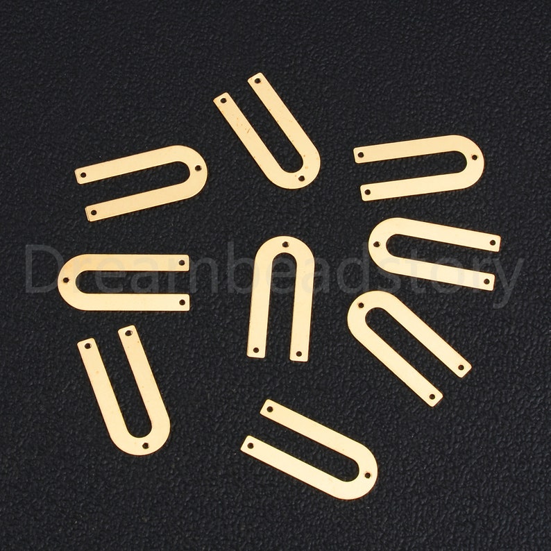 10-500 Pcs Raw Brass U Shape Charms/ U Shaped/ Letter U | Etsy