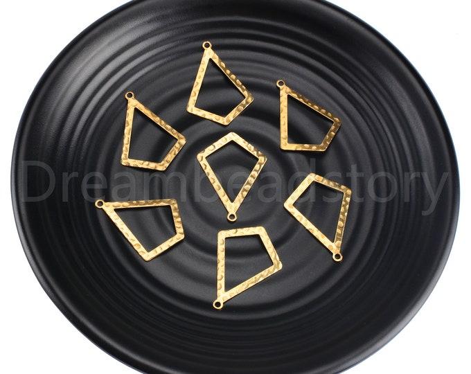 20-500 Pcs Brass Triangle Spike Charms/ Hollow Cut Out | Etsy