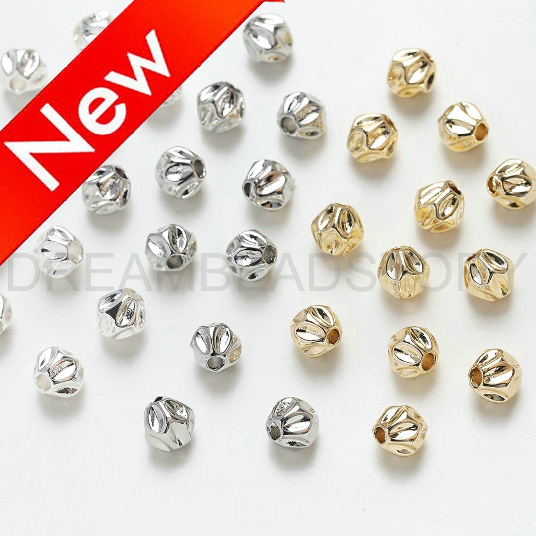 Small Beads for Earring Making Jewelry Making Spacers 14K Real Gold ...