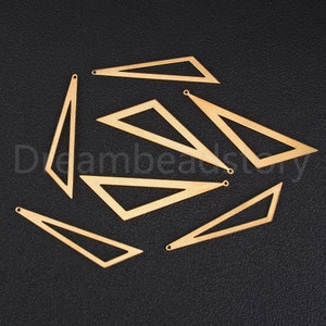10-200 Pcs Extra Large Long Triangle Charm Pendant for Craft Making ...
